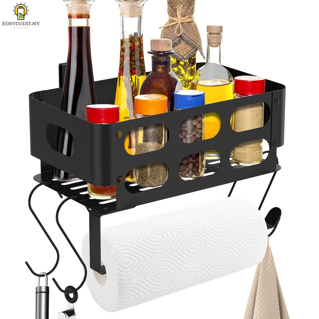 Grill Accessories Storage Shelf Iron Grill Storage Bin Built in Paper ...
