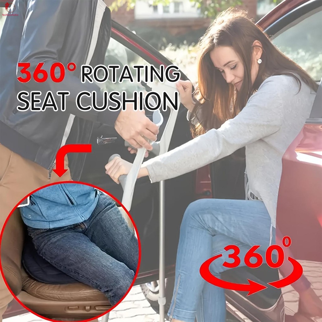 Car Rotating Seat Cushion Ergonomic Design Reduce Hip and Back Strain ...