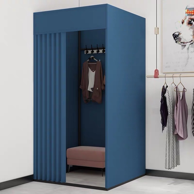 Movable Stall Fitting Room Door Curtain Track Clothing Store Display ...