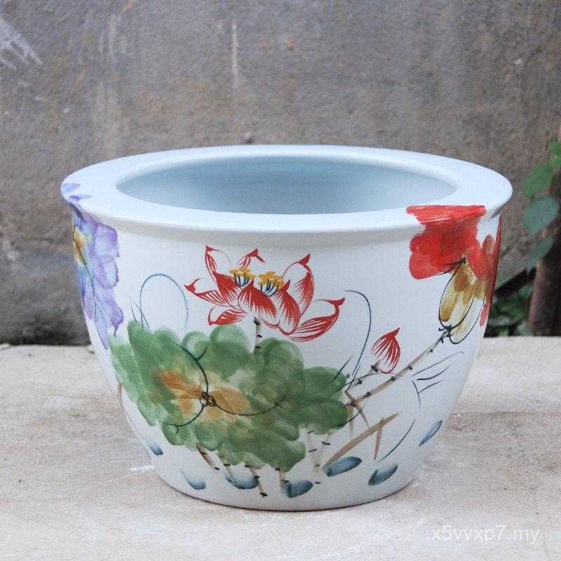 Tangki Ikan Seramik Jingdezhen 1 Meter Tangki Air Besar Tangki Porselin ...