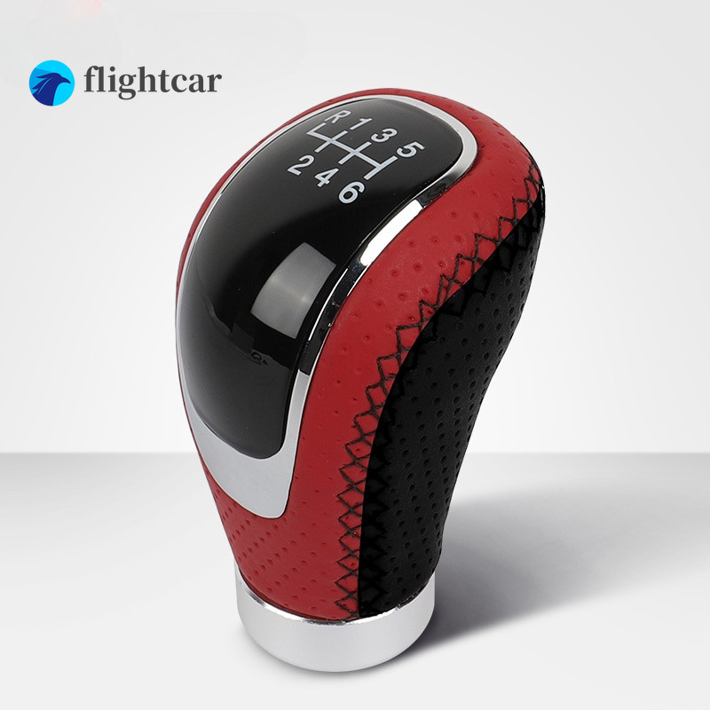 Leather Car Gear Knob Manual Universal JDM Style Auto Speed Switch ...