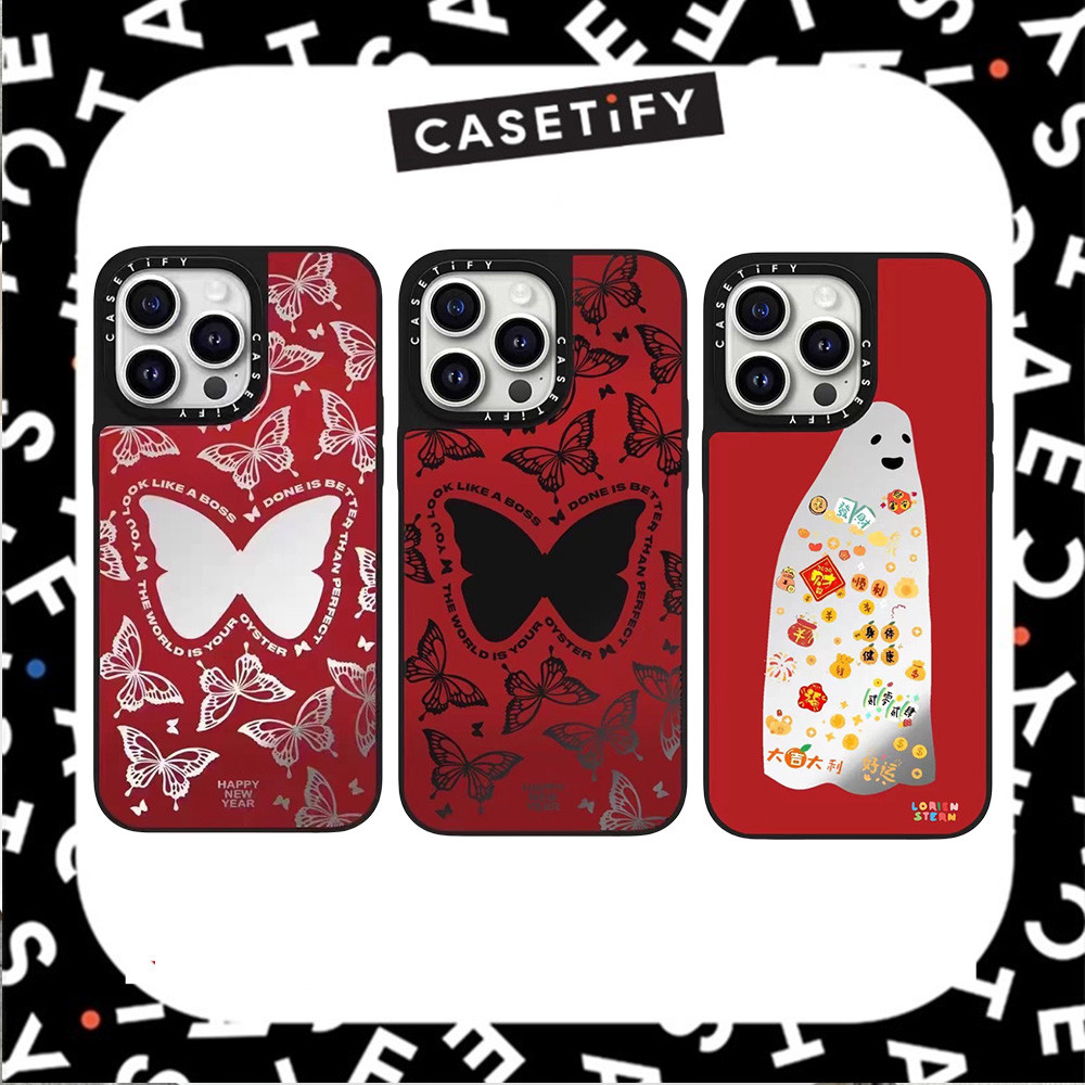 CASETiFY Chic Butterfly Makeup Mirror Phone Case for IPhone 15 16 Pro ...