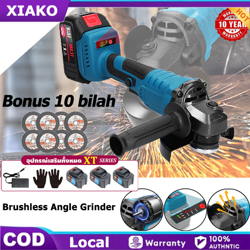 Electric Brushless Angle Grinder 4 Inch 100mm Wireless Grinder Handheld ...