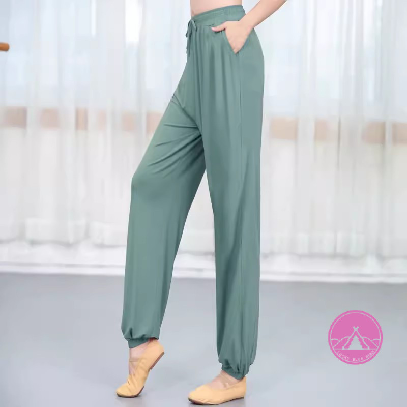Sports Pants Men Women Modal Drawstring Modern Dance Practice Ethnic ...