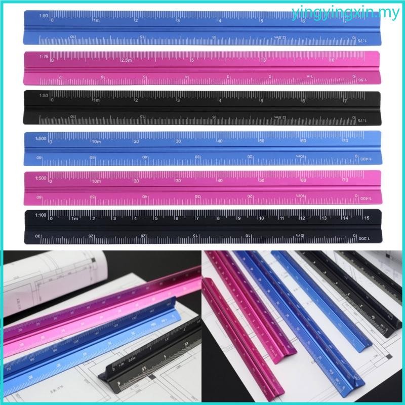 YIN Architectural Scale Ruler Triangular Building Ruler Mechanical ...