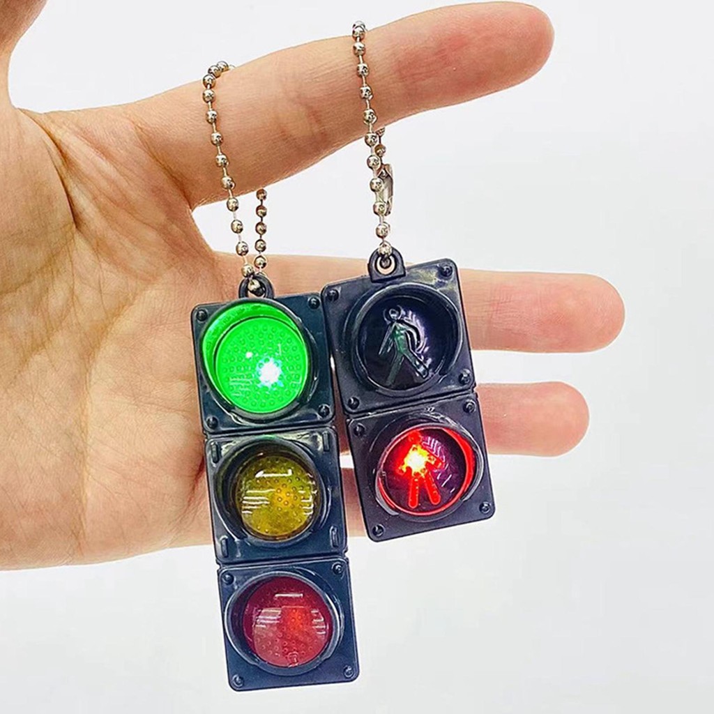 Traffic Light Key Ring Traffic Light/Pedestrian Light Car Keychains Key ...