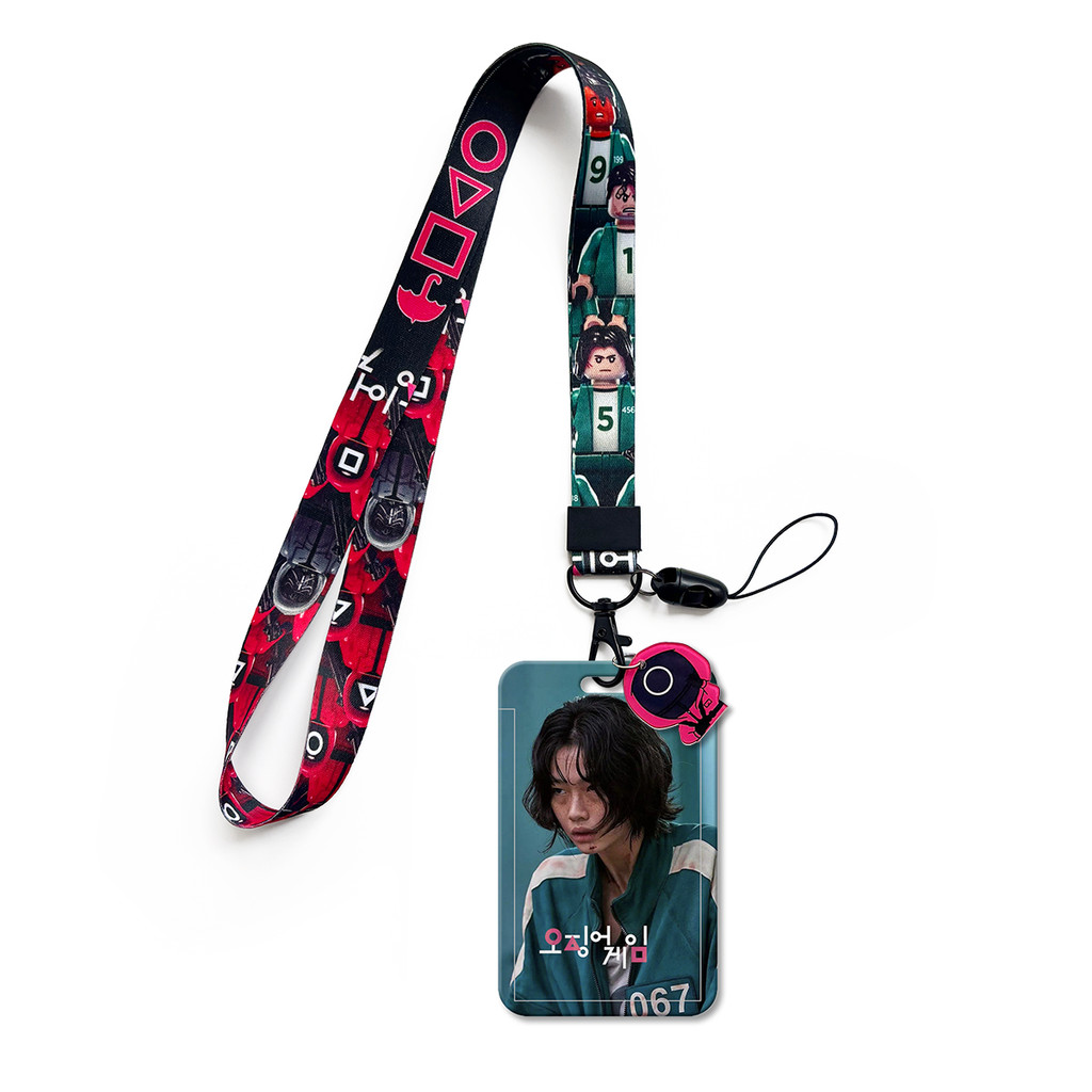 Y&P| Squid Game Lanyard Korean TV Series Anti-Loss Student Card Holder ...
