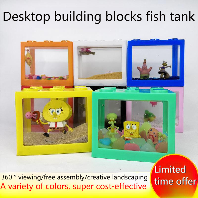 All-in-One Betta Tank Kit: Lego Aquarium + Self-Cleaning System & LED ...