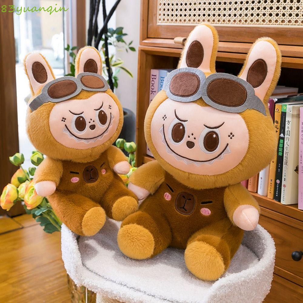 YUANQIN Labubu Plush Stuffed Doll, Big Eye Cute Labubu Time Plush Toy ...