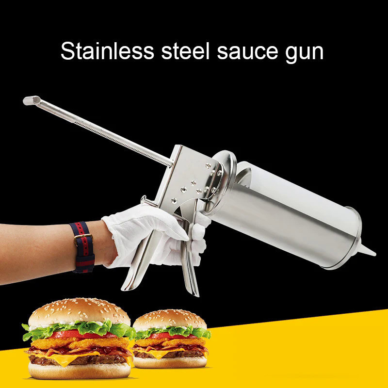 Stainless steel Burger Sauce Gun Salad Dressing Ketchup Dispenser Jam ...