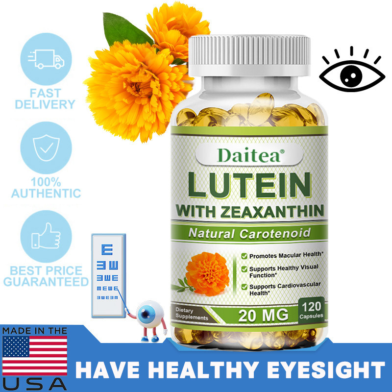 Lutein with zeaxanthin Capsule Supplement for Eye Health To Support Overall Vision Function and ...