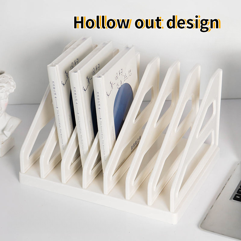 Desktop Bookstand Shelf Data Bill File Shelf Plastic Book Clip Magazine ...