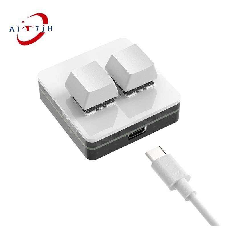 💖Custom Mini Keyboard 2 Key RGB Macro OSU Keypad Programmable ...