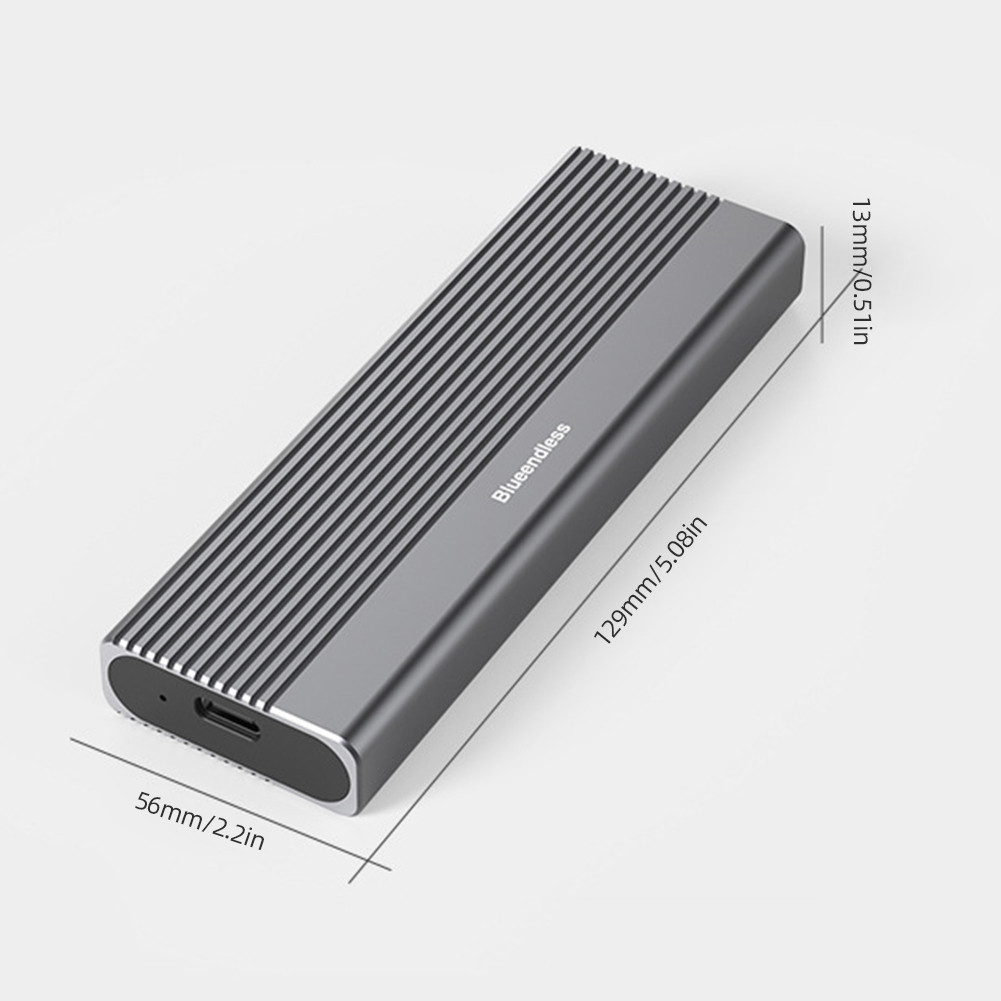 Rain AU M.2 NVMe/NGFF SSD Enclosure SATA Mobile Hard Drive Box Portable ...