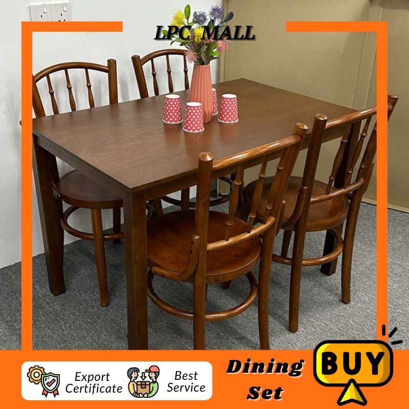 LPC MALL 9999 Square Dining Table & Shanghai Chair 4 6 8 seater Cap ...