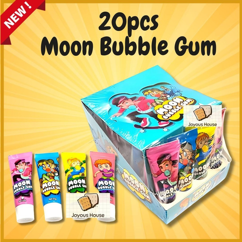 20pcs x 22g KHY Moon Bubble Gum cream chewing gum | Shopee Malaysia