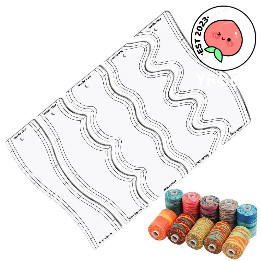 YRBWDYZDH 5 Pcs Wave Ruler, DIY Acrylic Soft Patchwork Ruler, Drawing ...