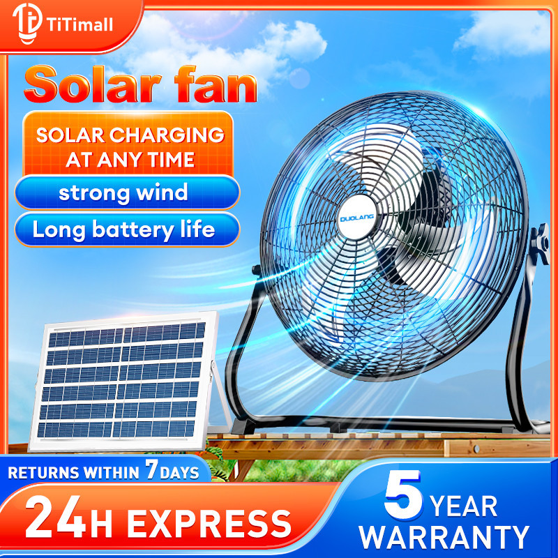 kipas solar Strong wind solar fan solar charging Battery life 20H ...