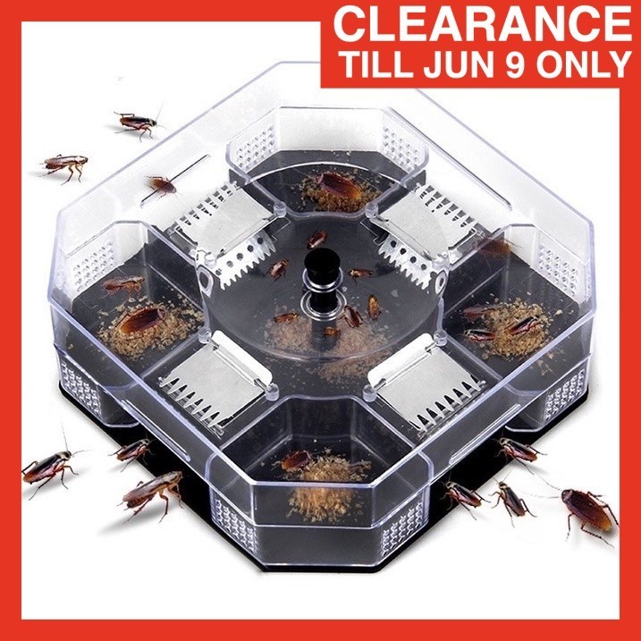 (SUPER EFFICIENT) Reusable Cockroach Trap Box Cockroach Killer Catcher ...