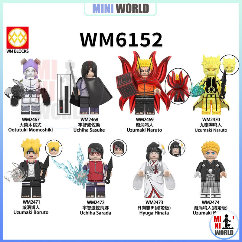 (Naruto) series of mini-figures Naruto/Sasuke/Hinata/Otsutsuki ...