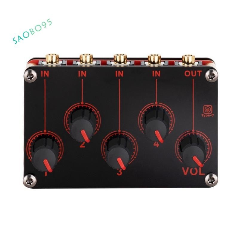 4 Channel Line Mixer Portable Analog Sound Mixing Console Highest Sound ...