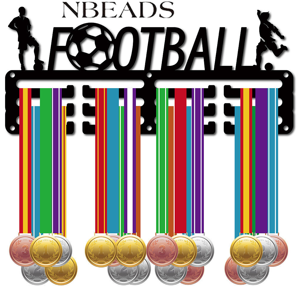 1Set Sports Theme Iron Medal Hanger Holder Display Wall Rack 3-Line ...