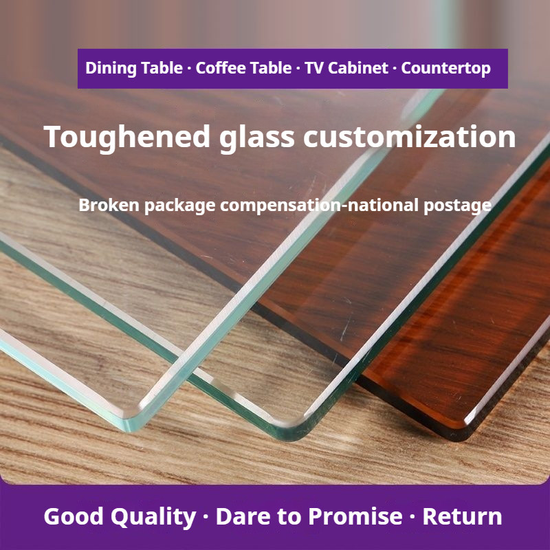 Customized Tempered Glass Desktop Coffee Table Tempered Glass Dining ...
