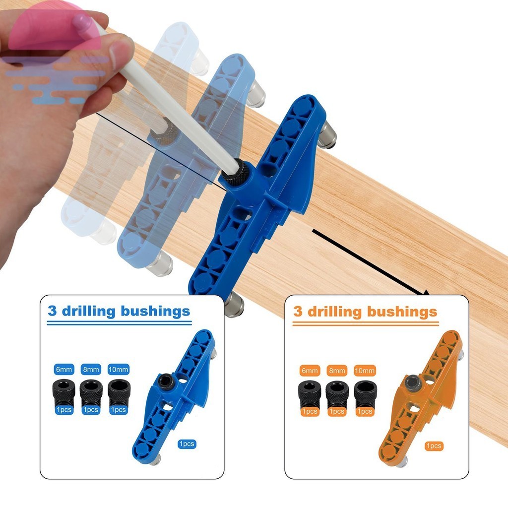 Dowel Jig Kit Multifunctional Self Centering Drill Guide Center Scriber ...