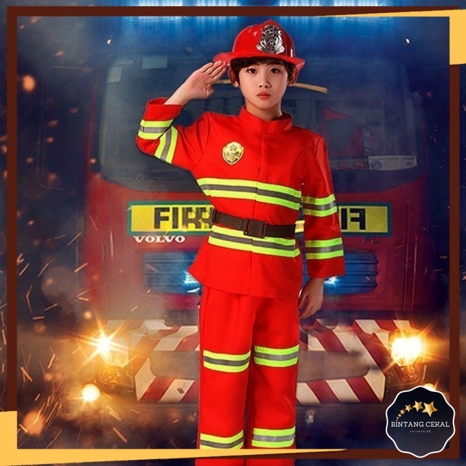 BC Occupation Bomba Costume Kids Fireman Children's Firefighter Play ...