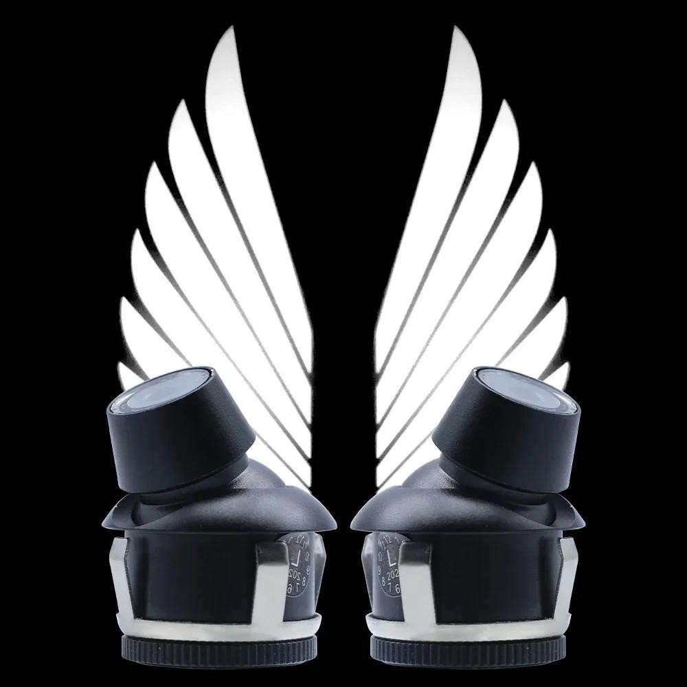 LED Light 2PCS Car Angel Wings Welcome Light Rearview Mirror Welcome ...