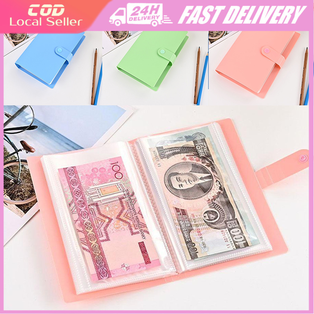 50 Sheets Money Album Multipurpose Dustproof Inner Leaf Pocket Cash ...