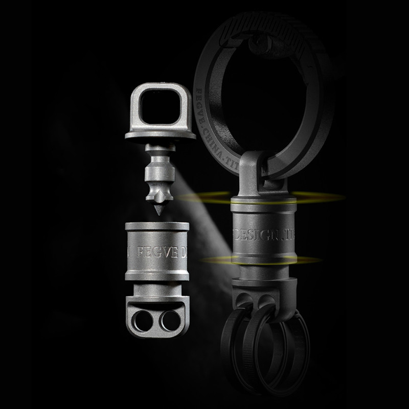 CNEDC Quick Detachable Titanium Alloy Keychain Car Key Universal Ring ...