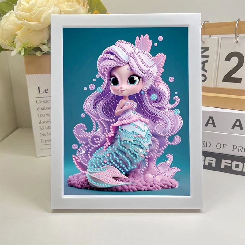 Mermaid Diamond Painting 5D Crystal Bright Diamond Mermaid Princess ...