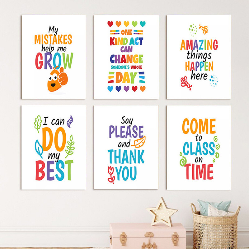 Children's Room Decoration Poster, Primary School School Nursery Decoration Painting, Classroom ...