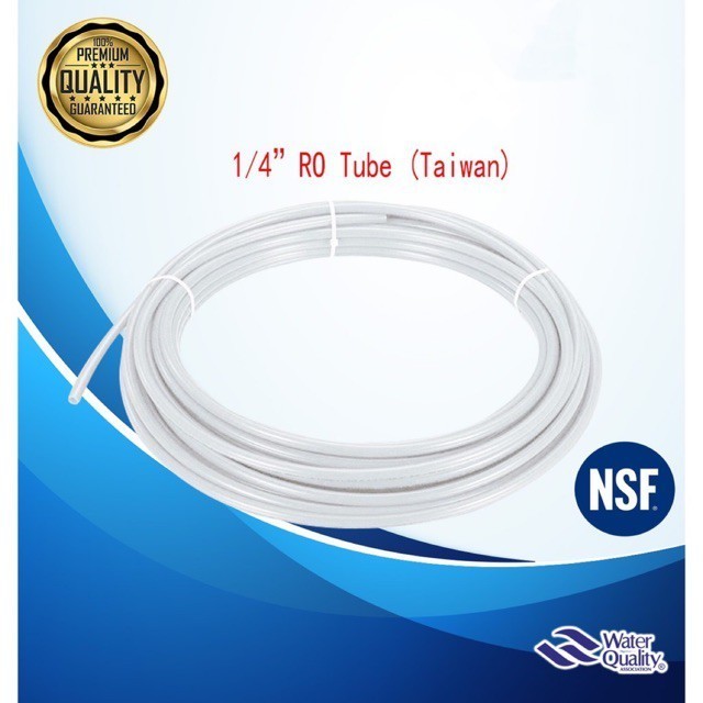 Penapis Air (Taiwan )1/4" Tiub RO / Tiub Putih / Hos untuk Dispenser ...