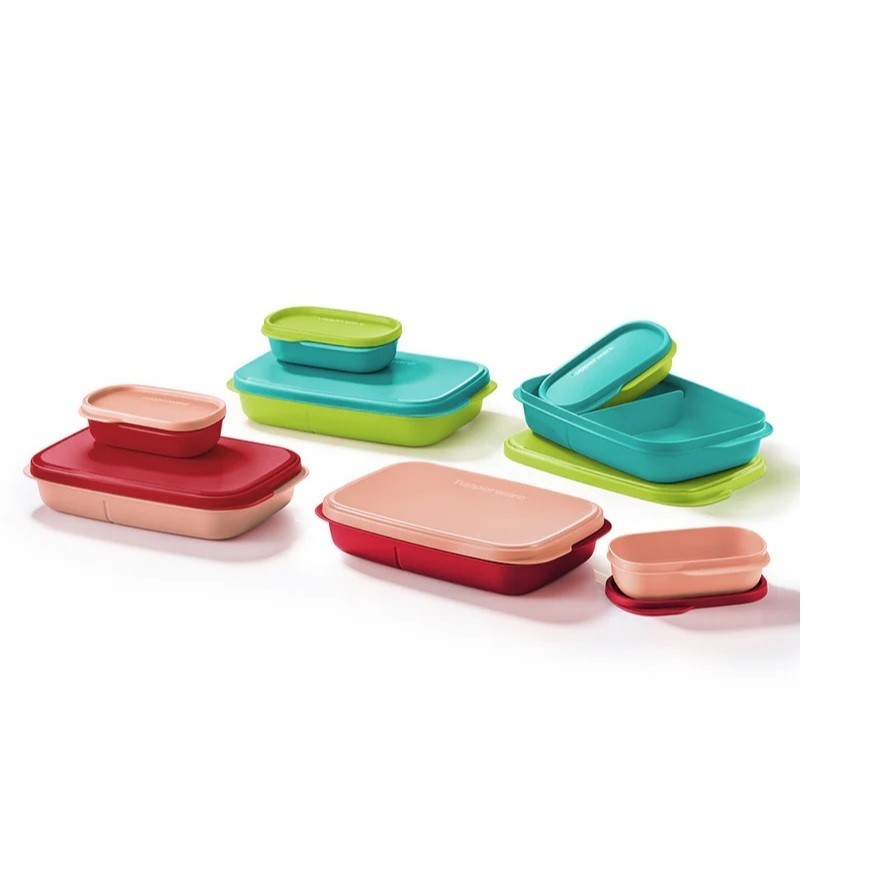 Tupperware (FULL : 8 pcs) Foodie Buddy Lunch Container Set | Shopee ...