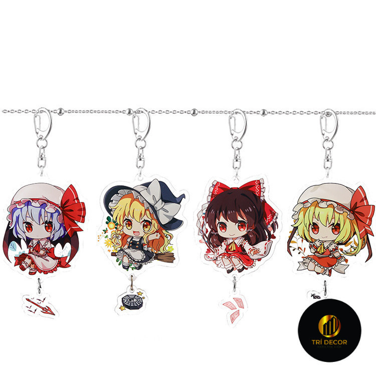Touhou Project Marisa Anime Acrylic Keychains Reimu Pendant For ...