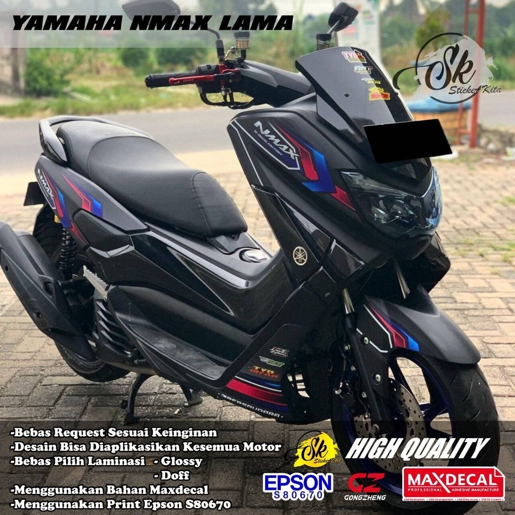 DECAL STICKER FULLBODY OLD YAMAHA NMAX MOTORCYCLE COOL SIMPLE DESIGN ...