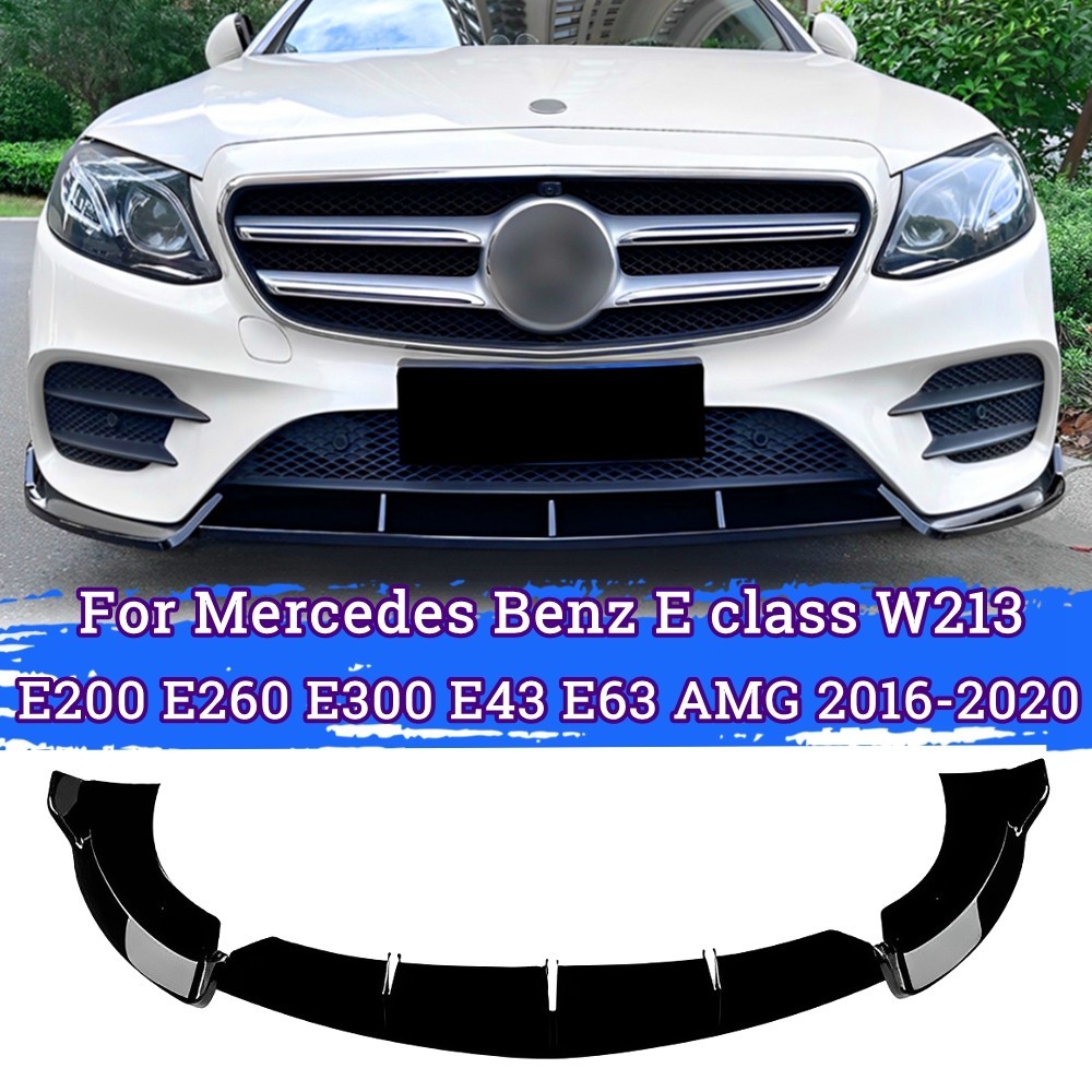 Car Front Bumper Lip Spoiler Splitter Diffuser Body Kit For Mercedes Benz E-Class W213 E200 E220 ...