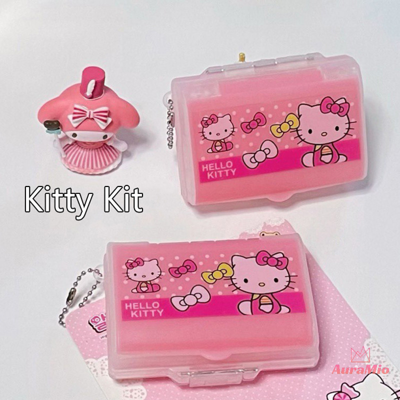 [AuraMio] Sanrio Hello Kitty Kawaii Portable Drug Box 2 Layers Storage ...