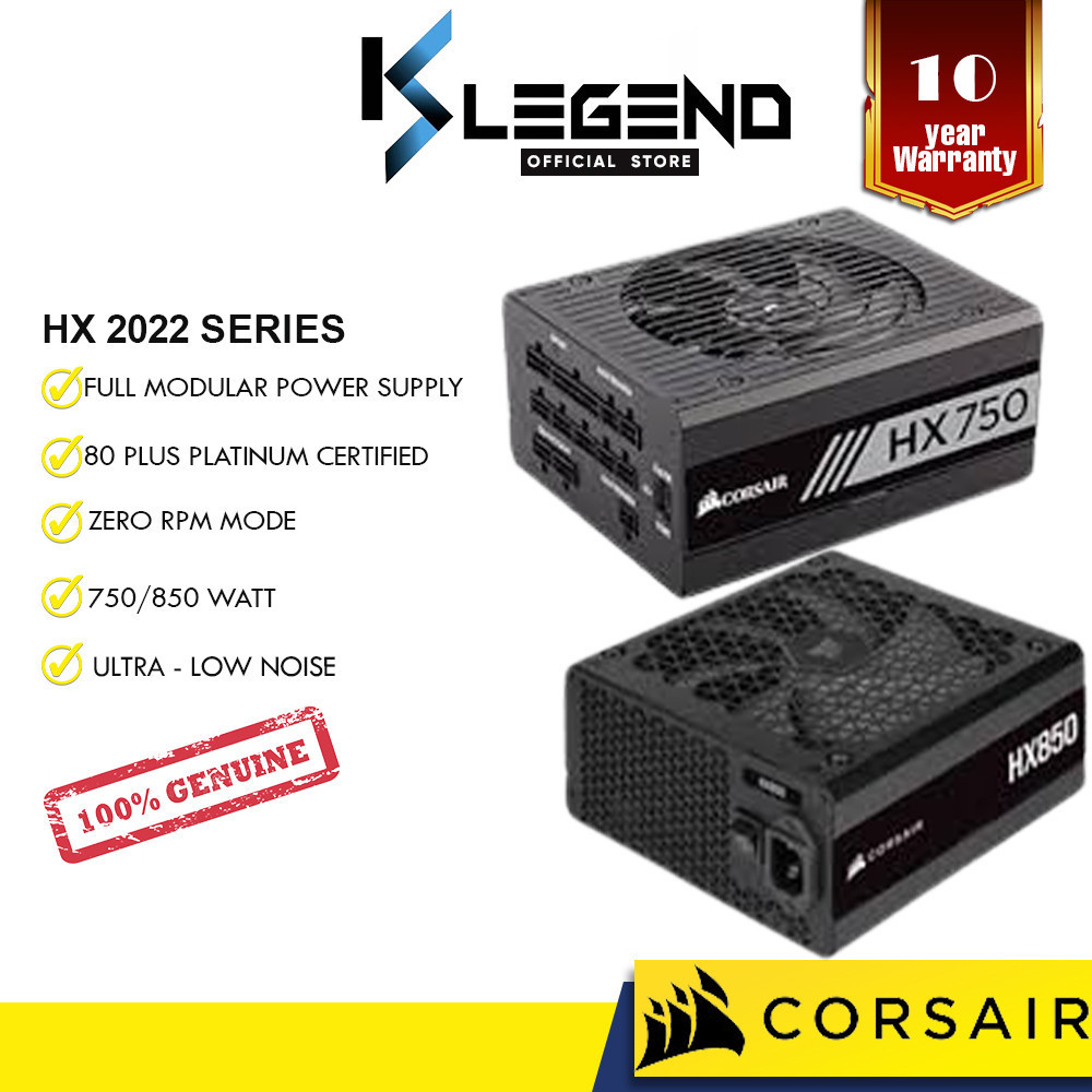 Corsair HX750 / HX850 80+ Platinum Certified Full Modular Ultra-Low ...