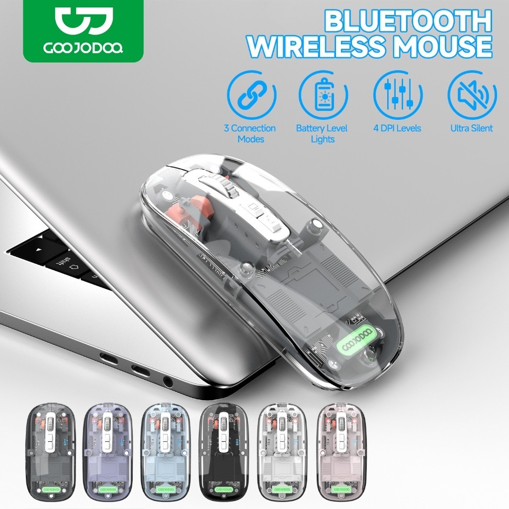 GOOJODOQ Rechargeable Silent Bluetooth Wireless Mouse | Shopee Malaysia