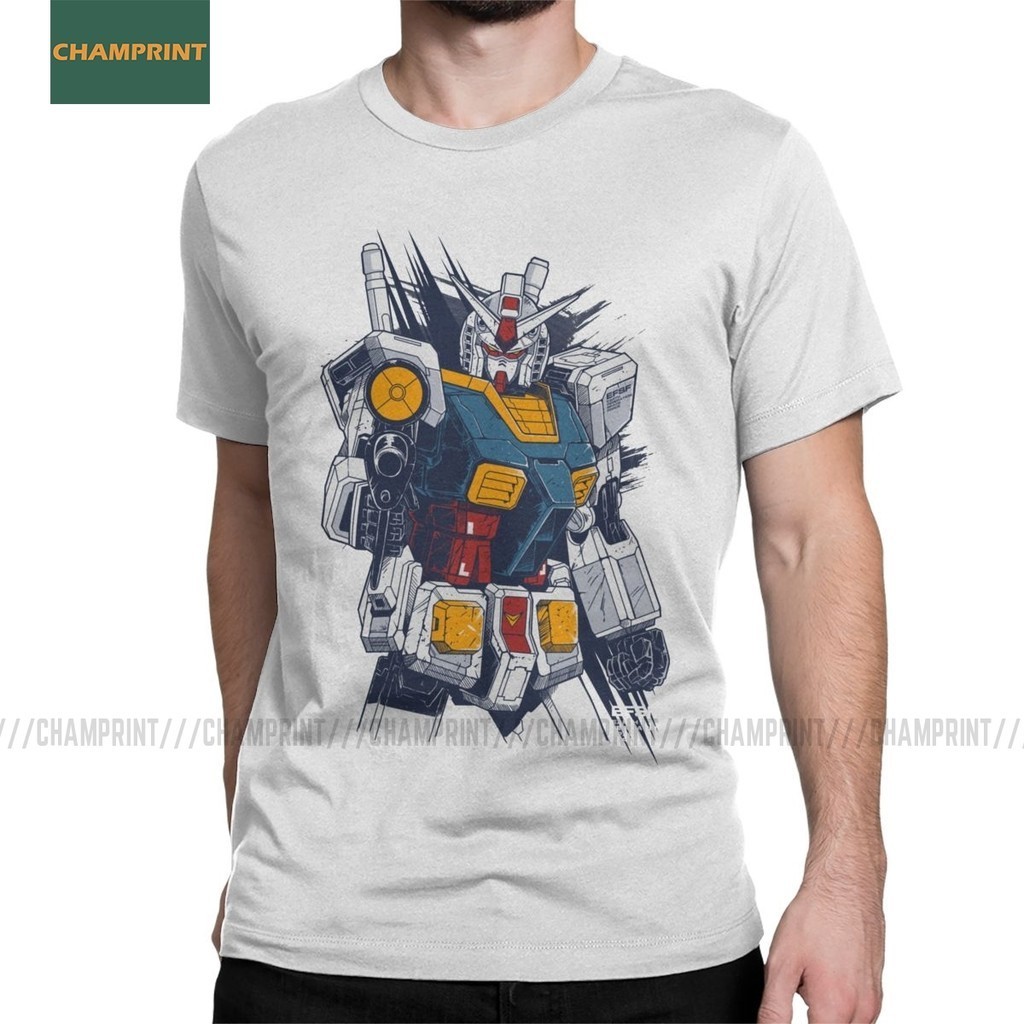 Gundam Love T-Shirt for Men Anime Mech Robot Manga Mecha Japan Harajuku ...
