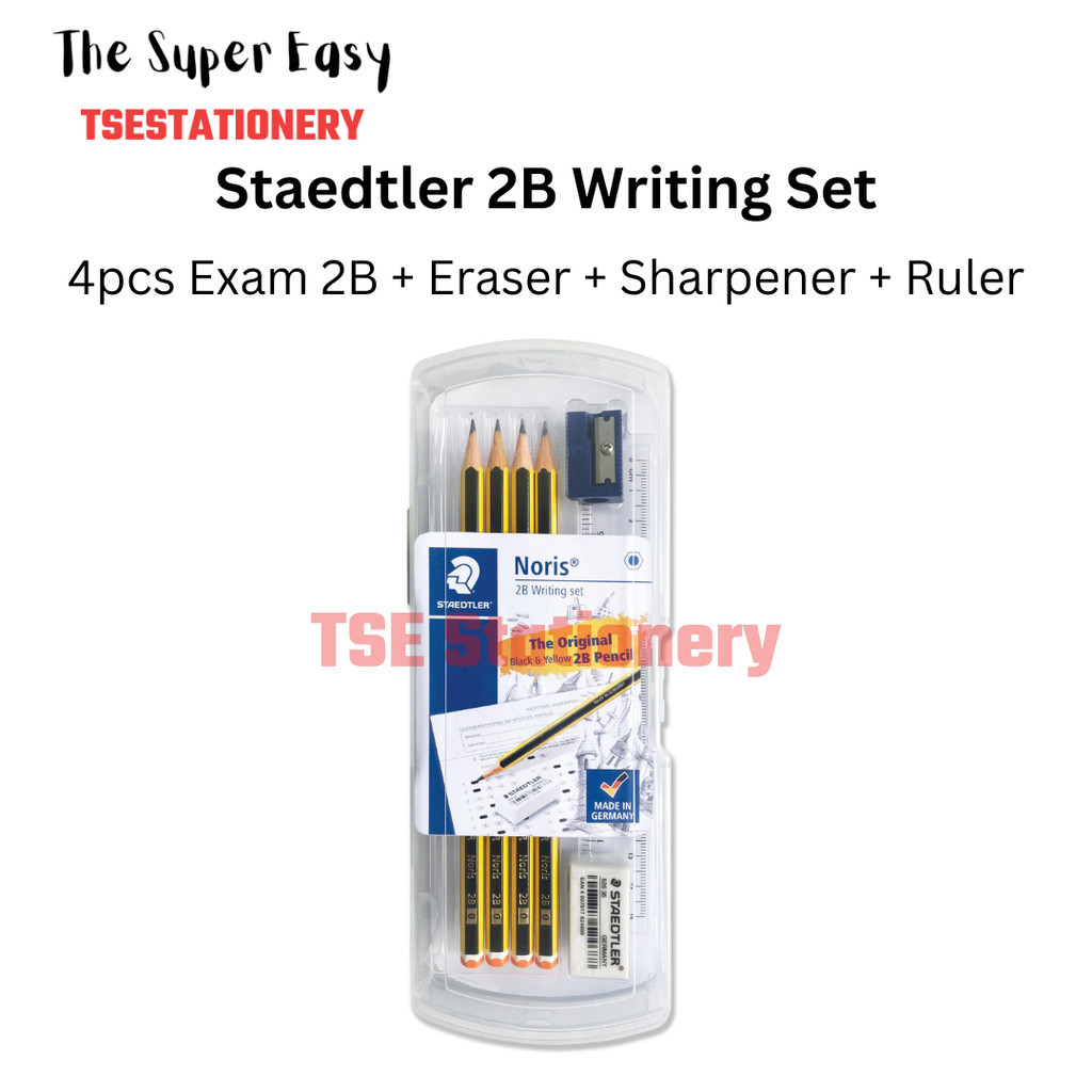 Staedtler Noris 2B Writing Set Stationary Set 120S CB4 MY Exam Kit ...