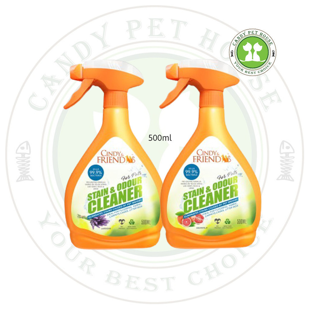 Cindy & Friends Stain & Odour Cleaner Spray 500ml for pets (Lavender ...