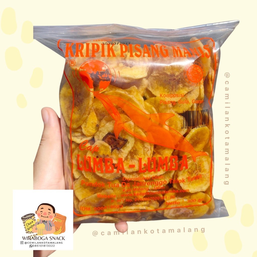 Banana Chips Dolphin 300GR Salted/Sweet Souvenirs Typical MALANG LIVE ...
