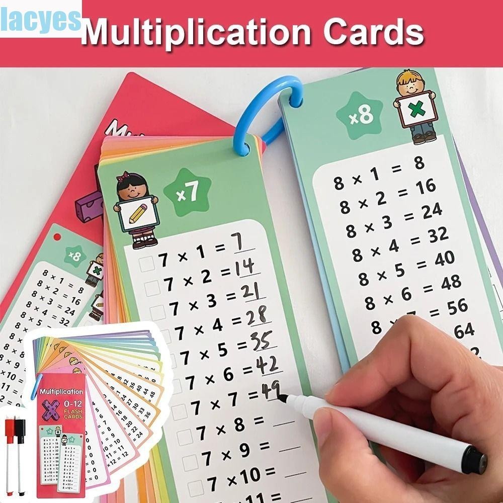 LACYES Montessori Learning Cards, Multiplication Matching Games Math ...