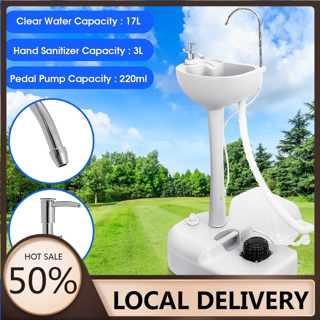 Mobile Portable Washing Station Freestanding Hand Wash Sink for Camping ...