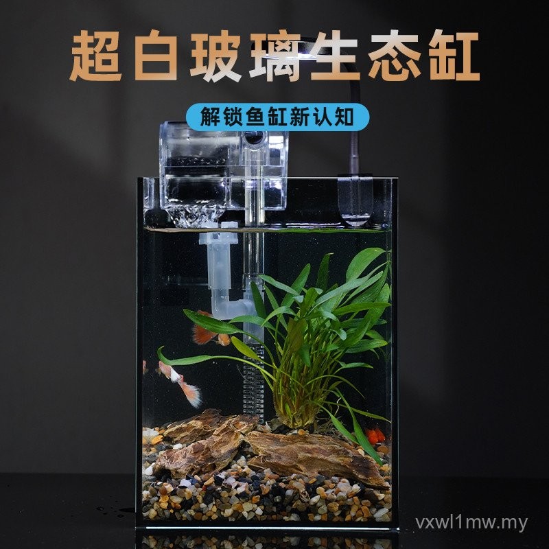 Kaca ultra-putih, landskap akuarium, kaca tebal, komputer meja akuarium ...