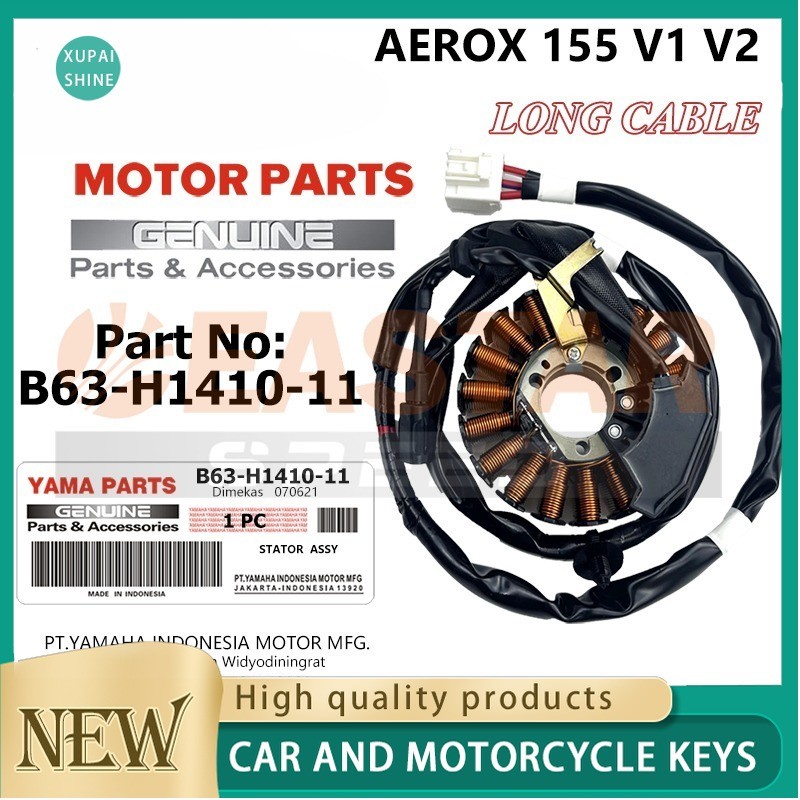 STATOR ASSY GENUINE ( LONG CABLE ) B63-H1410-11 FOR AEROX 155 V1 V2 ...